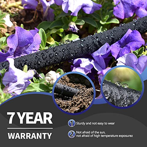 Soaker Hose 100 FT for Garden Beds, 1/2ββ Diameter Heavy Duty Soaker Hoses 100 FT for Garden Beds To Save 70% Water, 100 FT Drip Soaker Hose for Vegetable Beds (100 FEET)
