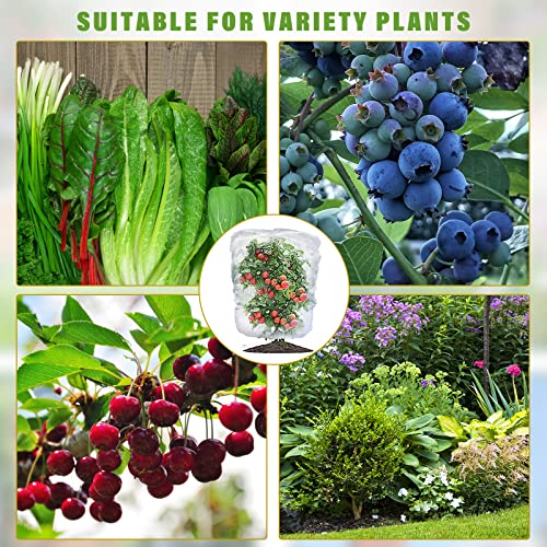 SATOCVAY Insect Bird Barrier Netting, 6 PCS Netting for Garden Protection with Drawstring, Plant and Fruit Tree Netting Barrier Bags, Durable Plant Cover for Plant, Fruit, Flower, Vegetable