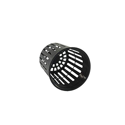 xGarden - Lightweight Economy Net Pots - Thin Lip & Slotted Sides - for Hydroponics & Aquaponics - UV Resistant & BPA Free Plastic - Indoor or Outdoor Growing - Black 2" Round Mesh Pot Cups - 50 Pack