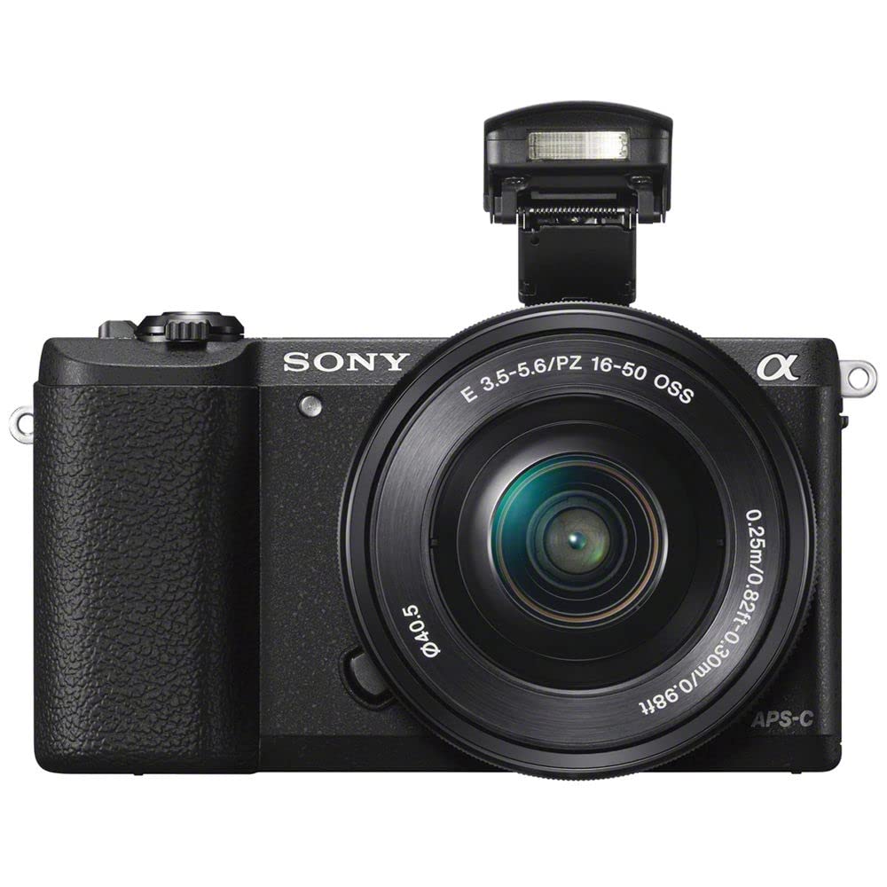 Sony Alpha a5100 Mirrorless Digital Camera with 16-50mm Lens (Black) + Sony FE PZ 16-35mm Lens + Filter Kit + Wide Angle Lens + Bag + 64GB Card + NPF-W50 Battery + More (Renewed)