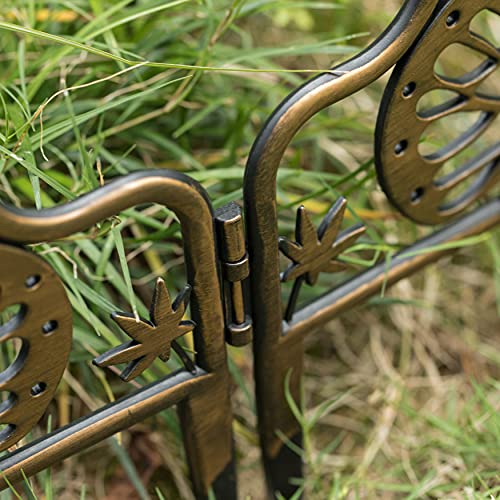 Gardenised QI004110.6 Decorative Butterfly Design Fence Garden Edging Landscape Border Path Panel, Pack of 6, Bronze