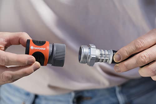 Gardena 36918 Classic Male Garden Hose Connector with Water Stop
