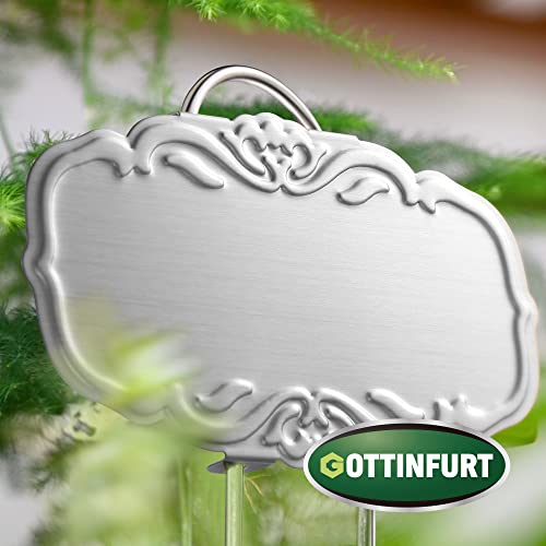 Updated Metal Plant Labels for Garden, 25 Pack Stainless Steel DIY Plant Markers Waterproof for Flowers, Vegetables, Seedlings