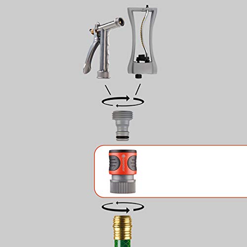 Gardena 36918 Classic Male Garden Hose Connector with Water Stop