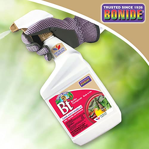 Bonide Captain Jack's Bacillus Thuringiensis BT, 32 oz Ready-to-Use Spray For Worm & Caterpillar Control Organic Gardening