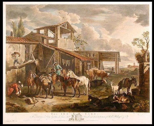 The Inn Yard. From the Original Picture by Peter de Laδr, called Bamboccio; In the Collection of Robt. Udney Esqr.