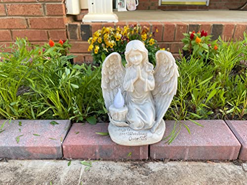 VP Home Praying Angel Watching Over Us Angel Decorations for Home Solar Powered LED Outdoor Decor Garden Light Angel Statues and Figurines for Home, Patio, Yard Art