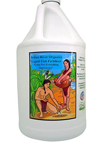 Fish Fertilizer - Omri Listed Hydrolyzed Fish Fertilizer for Plants (1 Gallon) - Liquid Organic Fertilizer for Vegetables, Fruit, Lawns, Blooms & Plants