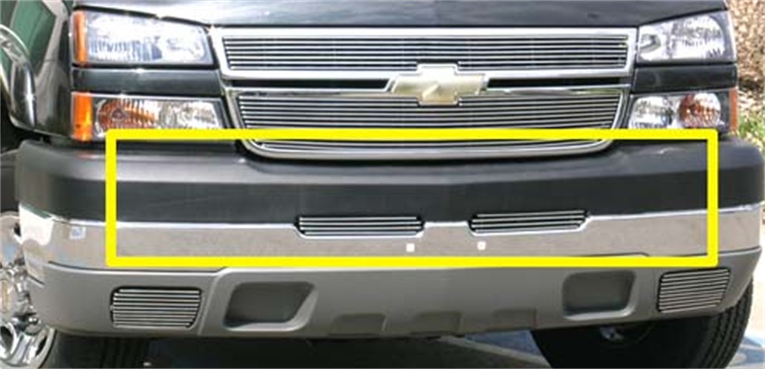 T-Rex 25103 Horizontal Aluminum Polished Finish Billet Bumper Grille Bolt-on for Silverado