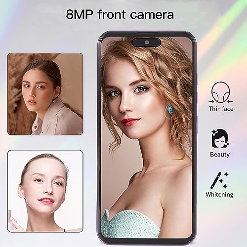 PUSOKEI Unlocked Android Cell Phone, Face Unlock Mobile Phone, 6.6 inch HD Screen, 2520 * 3088 Resolution, 8+24MP Dual Camera,10 Core CPU,8GB+256GB ROM, 2.4G 5G Dual Band WIFI Smartphone