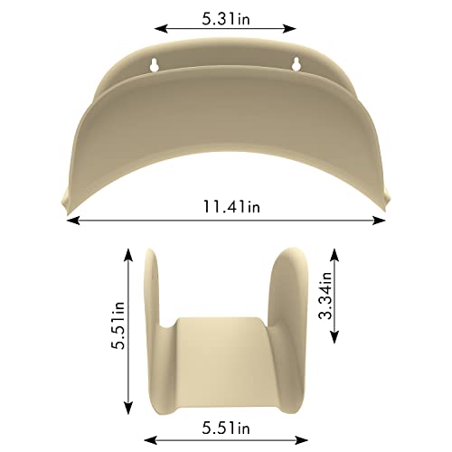 Gardzen Steel Wall-mounted Heavy Duty Beige Hose Bracket, Car Hose Holder, Carrier, Support For Garden Hose Hanger