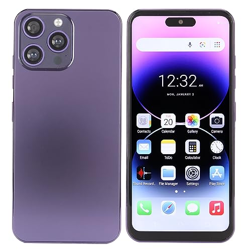 PUSOKEI Unlocked Android Cell Phone, Face Unlock Mobile Phone, 6.6 inch HD Screen, 2520 * 3088 Resolution, 8+24MP Dual Camera,10 Core CPU,8GB+256GB ROM, 2.4G 5G Dual Band WIFI Smartphone