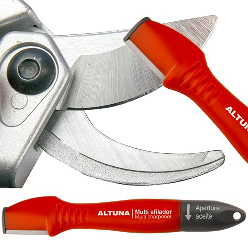 Altuna Pocket Blade Sharpener for Garden Tools with Tungsten Carbide Blade - Universal Tool Sharpener for Pruning Shears, Hedge Scissors, Clippers, Pocket Knives, and More