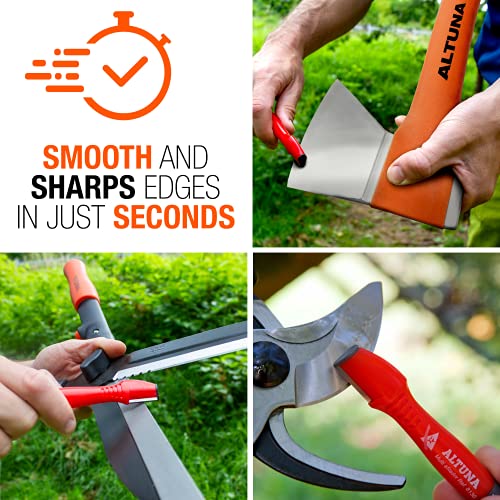 Altuna Pocket Blade Sharpener for Garden Tools with Tungsten Carbide Blade - Universal Tool Sharpener for Pruning Shears, Hedge Scissors, Clippers, Pocket Knives, and More