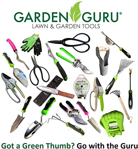 Garden Guru Stainless Steel Hand Weeder Fork Tool – Rust Resistant Stainless Steel – Ergonomic Handle – Great for Planting, Spreading Mulch, Weeding, Loosening & Transplanting Soil