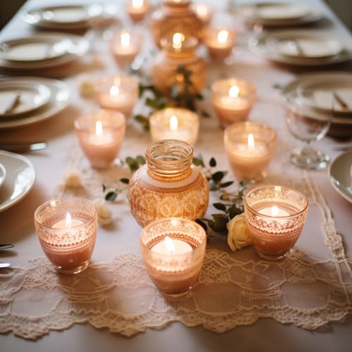 TRIRITE 24pcs 3in White Floating Candles for Centerpieces, Unscented Floating Water Candles for Dinner Candle, Cotton Wick Candlefloating for Wedding & Party Accessory (3in,24pcs)