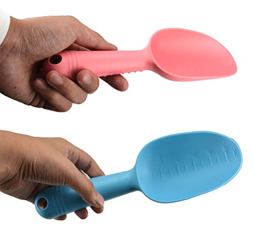 Annymall Composite Muti-Functional Scoop, 2 Piece Plastic Homegrown Gardening Tool Flowerpot Shovel Scoop, Pet's Food Scoop, Beach Sand Shovel 10ββ