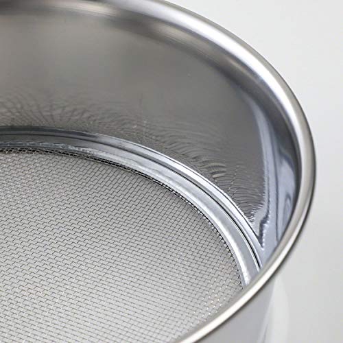 Wazakura 3PCS Soil Sieve Set 8-1/4 inch (210mm), 3 Sieve Mesh Filter Sizes, Bonsai Gardening Tool