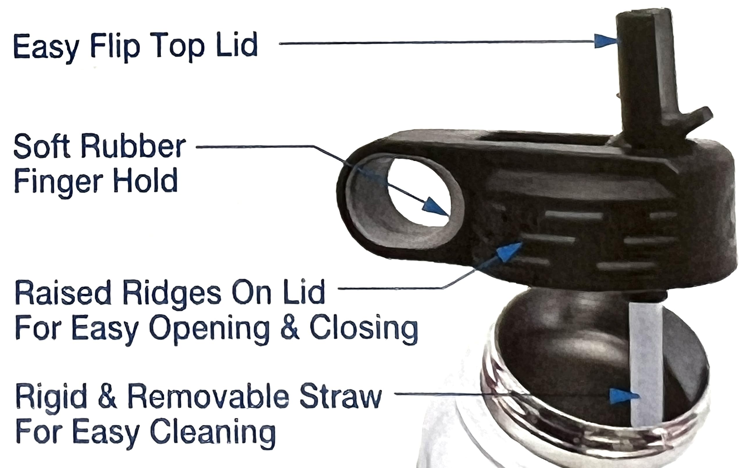 Polar Camel Replacement Lid For 20 Ounce Stainless Steel Water Bottles Griffco Supply - Clear (20 oz lid w/straw)
