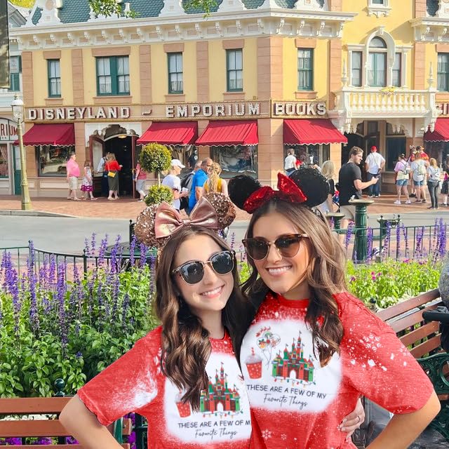 Women Magical Christmas T Shirt Merry Christmas Shirt Xmas Magic Kingdom Shirts Magic Castle Holiday Short Sleeve Top Tee Red