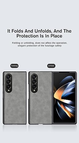 Leather Case for Samsung Galaxy Zfold4 Zfold3 Zfold Z Fold 5 4 3 Fold5 Fold4 Fold3 5G Silicone Shockproof,Gray,03,for Samsung Z Fold3