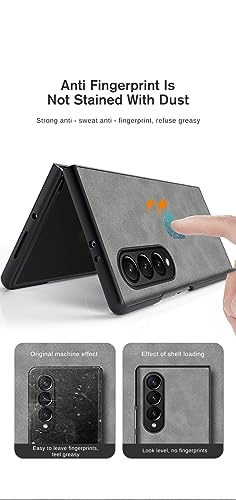 Leather Case for Samsung Galaxy Zfold4 Zfold3 Zfold Z Fold 5 4 3 Fold5 Fold4 Fold3 5G Silicone Shockproof,Gray,03,for Samsung Z Fold3