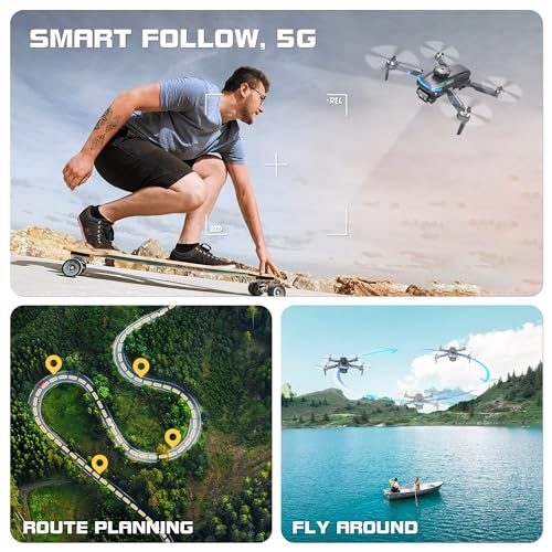 Mini Drone with Camera, Foldable Quadcopter for Kids and Beginners 1080P HD FPV with 2 Batteries, Altitude Hold, Headless Mode, One Key Take Off, Gesture Control, 360° Flip, Speed Adjustment, Kids Toy Easy to Play