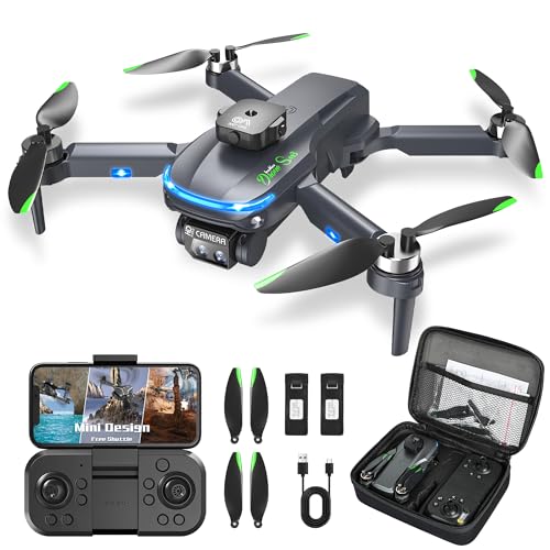 Mini Drone with Camera, Foldable Quadcopter for Kids and Beginners 1080P HD FPV with 2 Batteries, Altitude Hold, Headless Mode, One Key Take Off, Gesture Control, 360° Flip, Speed Adjustment, Kids Toy Easy to Play