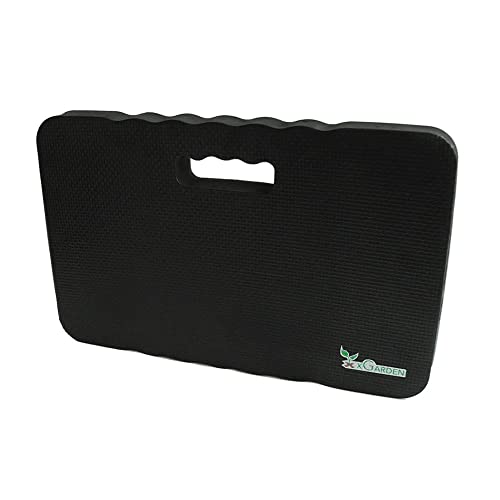 xGarden - Portable Kneeling Pad for Gardening - High Density Foam Kneeler with Carrying Handle - Extra Thick Foam Cushion - Waterproof - Versatile - Indoor or Outdoor - 17.5" x 11" x 1.5" - Black