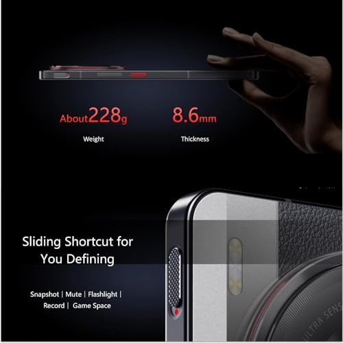 nubia Z50S Pro Cellphone - 5G Unlocked Smartphone, Qualcomm Snapdragon 8 Gen 2 Processor, 120Hz 6.78" AMOLED Display, 80W Fast Charge Android 13 Phone with 5100mAh Battery, 12GB+1TB, Black