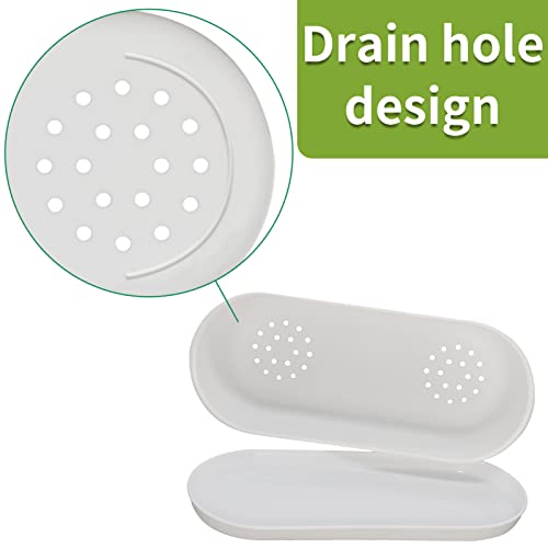 Torfican 5 Set Window Herb Planter Box Rectangular,8.5x3.5 Inch White Plastic Planters with Multiple Drainage Holes and Trays,Indoor Succulent Cactus Mint Flower Pot for Windowsill,Garden Balcony