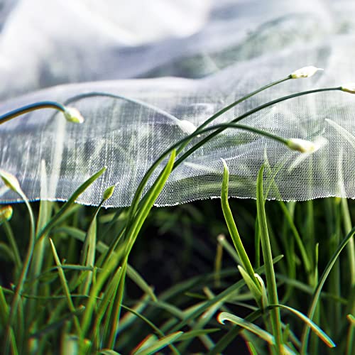Garden Insect Netting Pest Barrier: 2 Pack 4'x10' Bug Netting for Garden Protection Mosquito Net Fine Mesh Cicada Tree Net Greenhouse Row Cover for Crops Plants Vegetables Flowers Fruits Silver