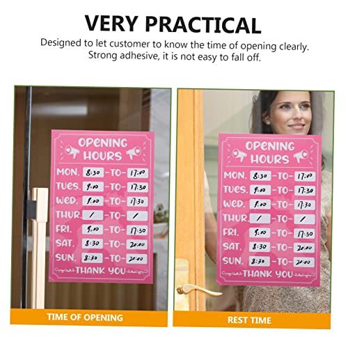 Ciieeo 3pcs business hours sign hours of operation signs open signs for business store open signs business hours door closed open hour labels neon open sign variable customize office pvc