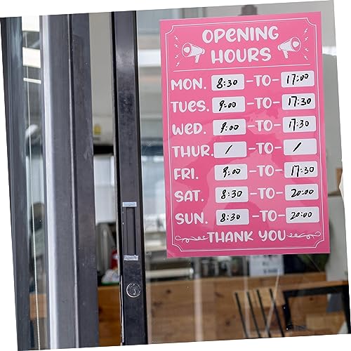 Ciieeo 3pcs business hours sign hours of operation signs open signs for business store open signs business hours door closed open hour labels neon open sign variable customize office pvc