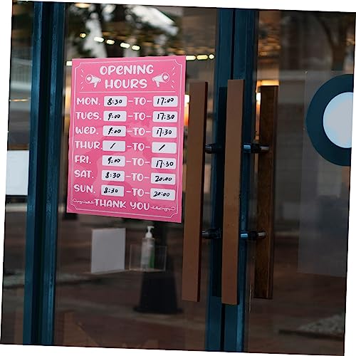 Ciieeo 3pcs business hours sign hours of operation signs open signs for business store open signs business hours door closed open hour labels neon open sign variable customize office pvc