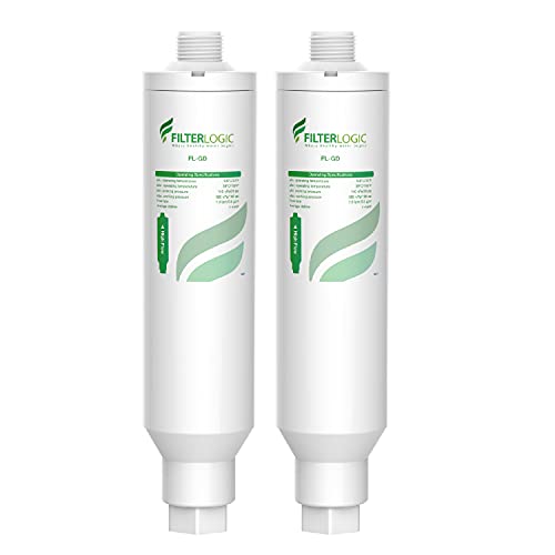 Filterlogic Garden Hose Water Filter, Compatible with Mist Cooling System, Improve Plants Health, Reduces Chlorine, Odor, Calcium, Ideal for Gardening and Pets, Pack of 2