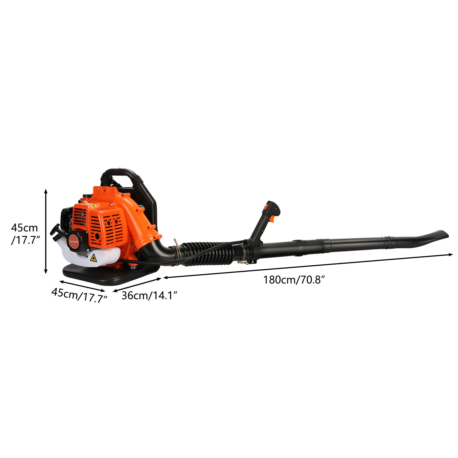 Gas Leaf Blower - 52CC 550CFM 2 Stroke Gas Powered Backpack Leaf Blower, Powerful Back Pack Blowers Gasoline Grass Blower with Air-Cooled for Dust, Snow Debris, Lawn Care