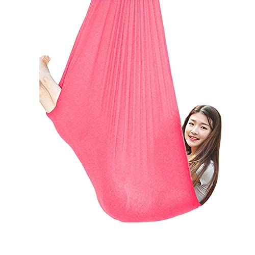 TANGIST Sensory Swing Indoor Swing for Adults with Autism Sensory Swing for Adults Compression Swing for Autism SPD Anxiety ,Hardware Included (Color : Pink, Size : 150x280CM/59x110in)