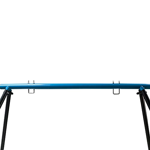 LMYE Swing Stand, New Upgraded Extended Metal Swing Frame with Ground Nail for Most Swings, Length 36", Height 72.8" Saucer Swing NOT Included