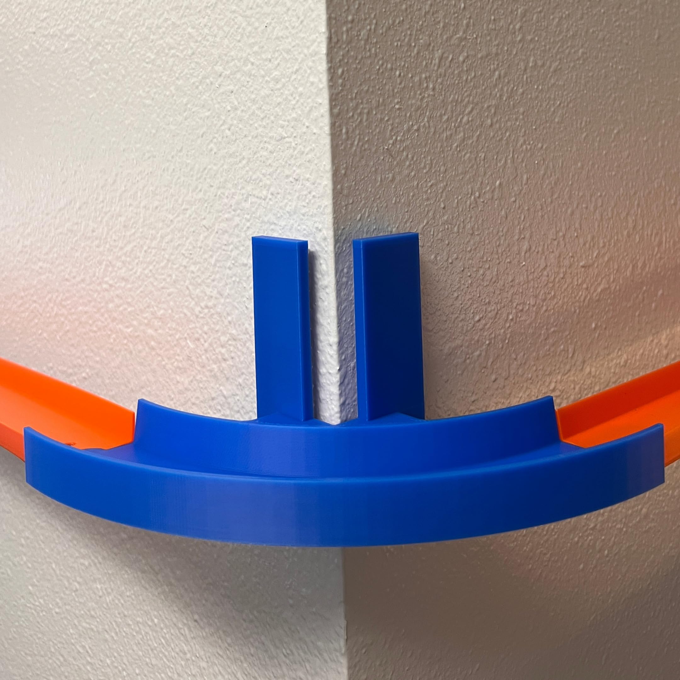 Corner Wall Mount Track Compatible with Hot Wheels | 90 Degree Turn with Removable Adhesive for Mounting to Wall | Made in USA (Outside Curve, 3-Pack)