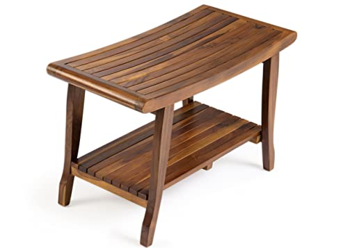 ALATEAK Indoor Outdoor Patio Garden Yard Bath Shower Spa Waterproof Stool Bench 30"