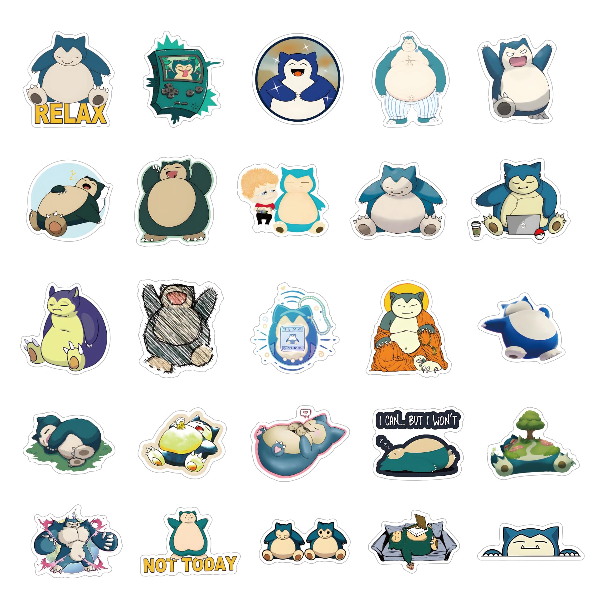 52Pcs Cute Anime Stickers Pack, Cartoon Aesthetic Vinyl Waterproof Sticker Decals for Water Bottle,Laptop,Phone,Hard Hat,Skateboard,Scrapbooking,Bumper for Kids Teens Adults