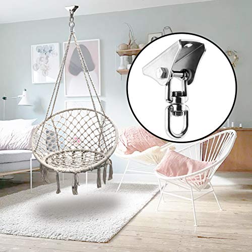 EXCELFU Hammock Hanging Kit, 1000 lb Capacity Heavy Duty 360° Rotate Swing Hangers Suspension Hooks for Swing, Chair, Yoga, Multiple Indoor Outdoor Gym