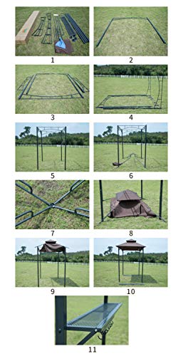 GOJOOASIS Barbecue Grill Gazebo Outdoor 2-Tier BBQ Canopy Tent Coffee Shelter 8-Feet