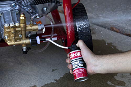 STA-BIL Pump Protector - Protects Pressure Washer Pumps and Other Internal Components During Storage, Next Gen Anti-Freeze and Lubricant Formula, 4oz (22007) , Red