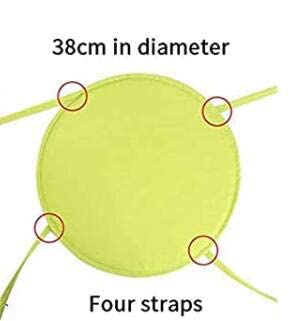 RAILONCH Indoor/Outdoor Chair Pads Round Seat Cushions Garden Patio Home Cushions - Diameter 38cm (2pcs,Dark Grey)