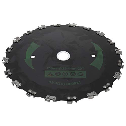Patioer 2 Pack 9 Inch 20T Chainsaw Tooth Brush Blades for Cutter, Trimmer, Weed Eater, Lawnmower (2 Pack Different Adapter Kit Included)