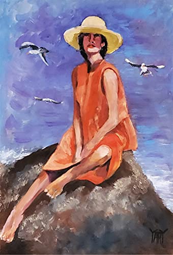 At the Ocean, Seashore by Internationally Renowned Painter Yary Dluhos