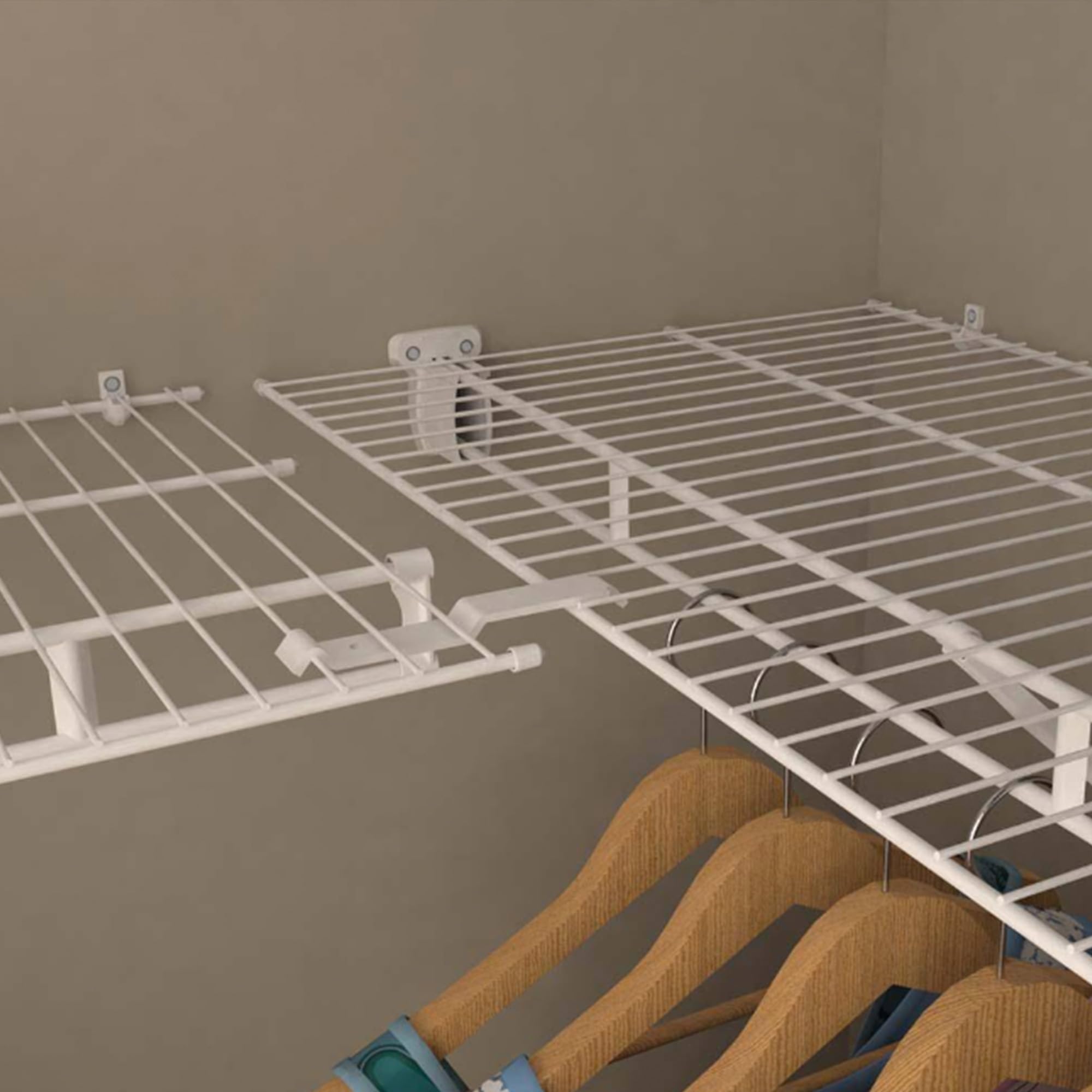 3" White Wire Shelf Corner Support Bracket Replacement for ClosetMaid 1001