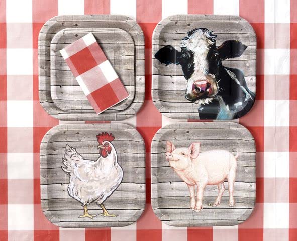 Havercamp Red and White Plaid Table Cover |2 Pack | 54" x 108" | Classic Plaid Collection | Great for Picnic, Barbecue, Cookout, Lumberjack Theme, Playground